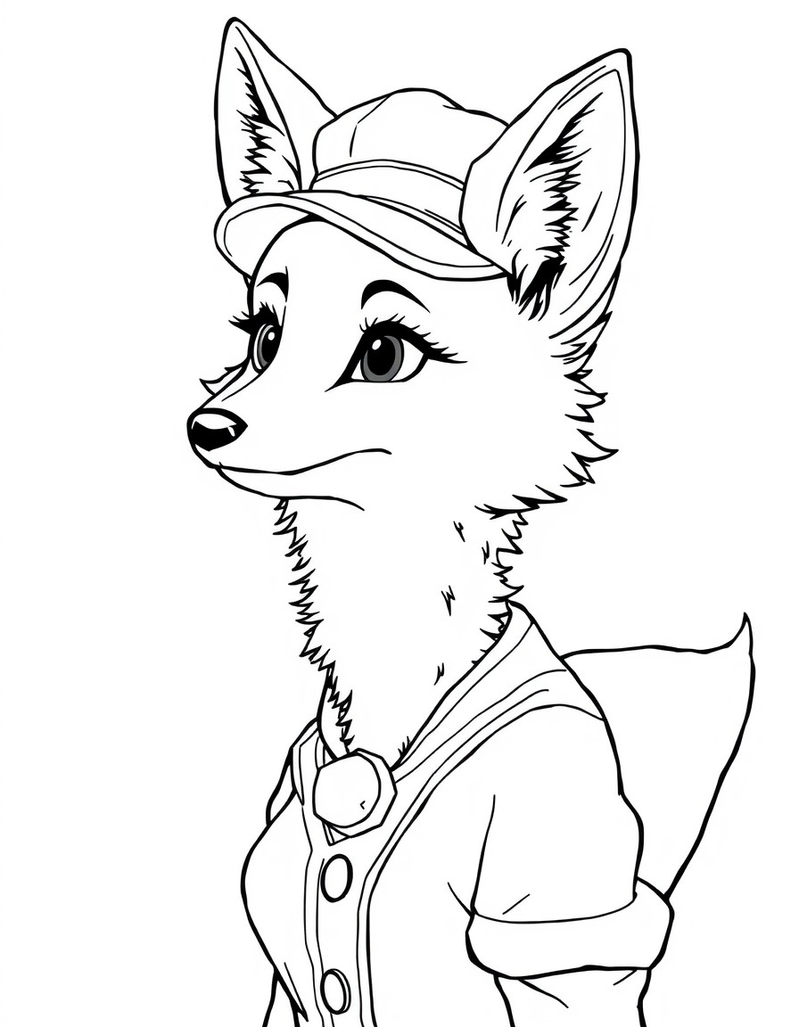 Fox Characters Coloring Pages - Cool Coloring Pages