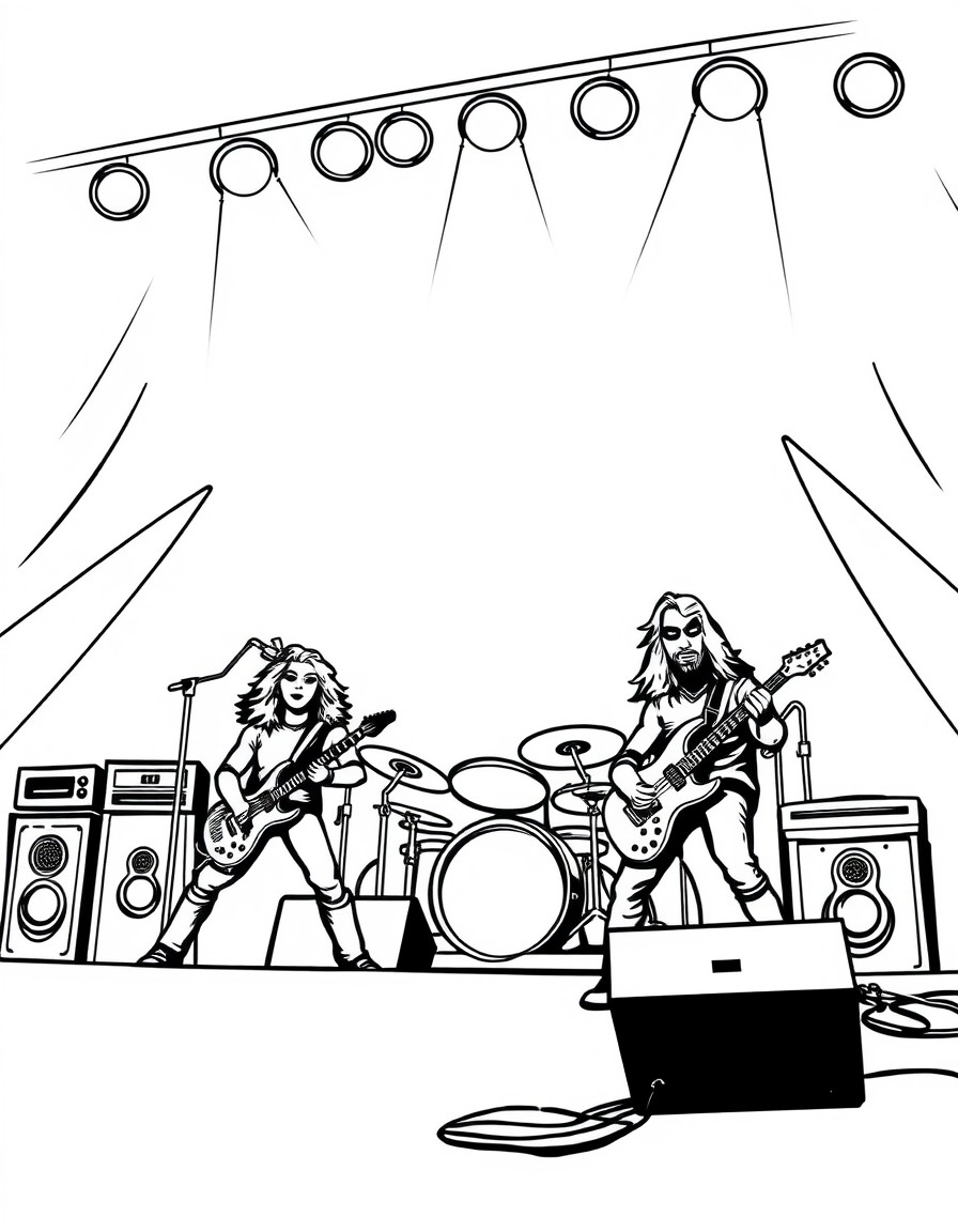 Rock Band Adventures Coloring Pages - Cool Coloring Pages