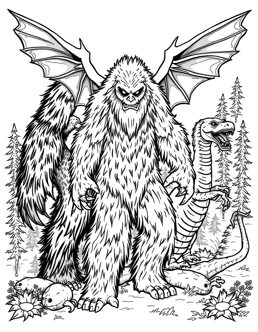 Cryptids Coloring Pages - Cool Coloring Pages