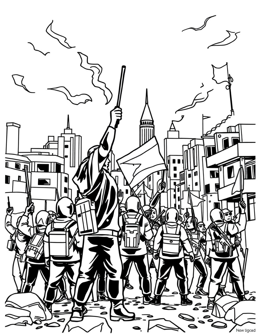 Protest Scenes Coloring Pages - Cool Coloring Pages