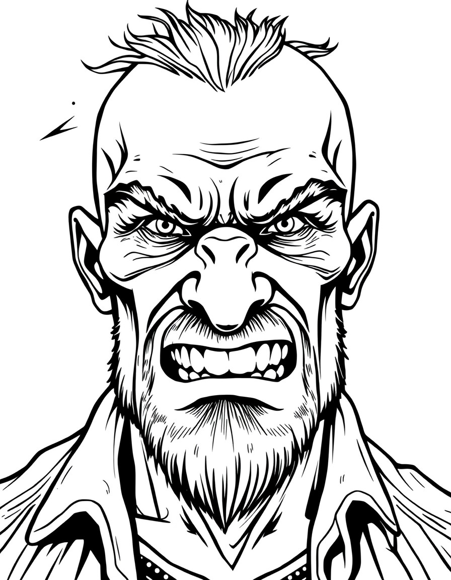 Angry Characters Coloring Pages - Cool Coloring Pages