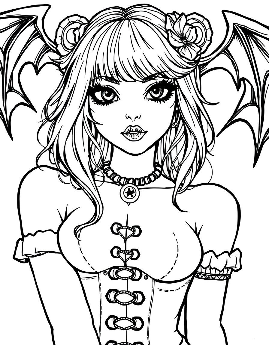 Goth Girls Coloring Pages - Cool Coloring Pages