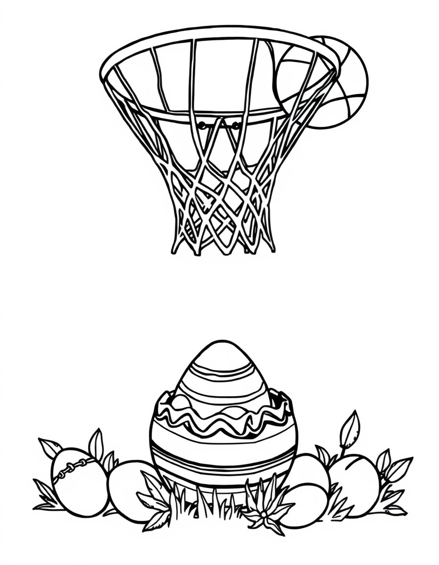 Basketball Easter Coloring Pages - Cool Coloring Pages