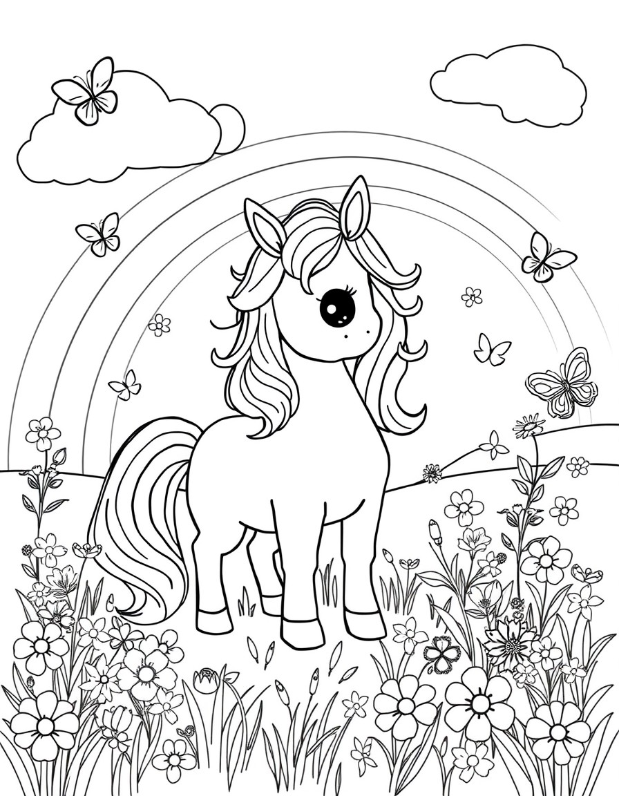 Cute Unicorns Coloring Pages - Cool Coloring Pages