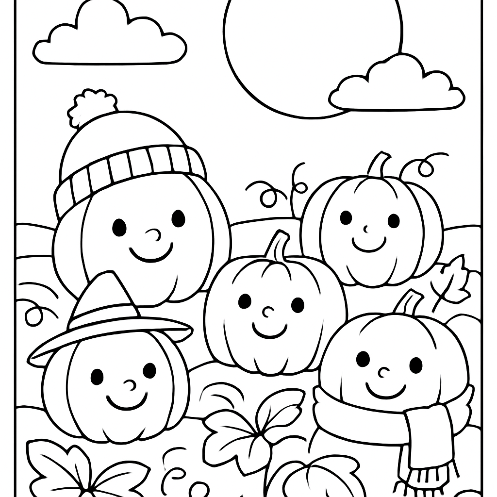 Pumpkin Patch Coloring Pages - Cool Coloring Pages