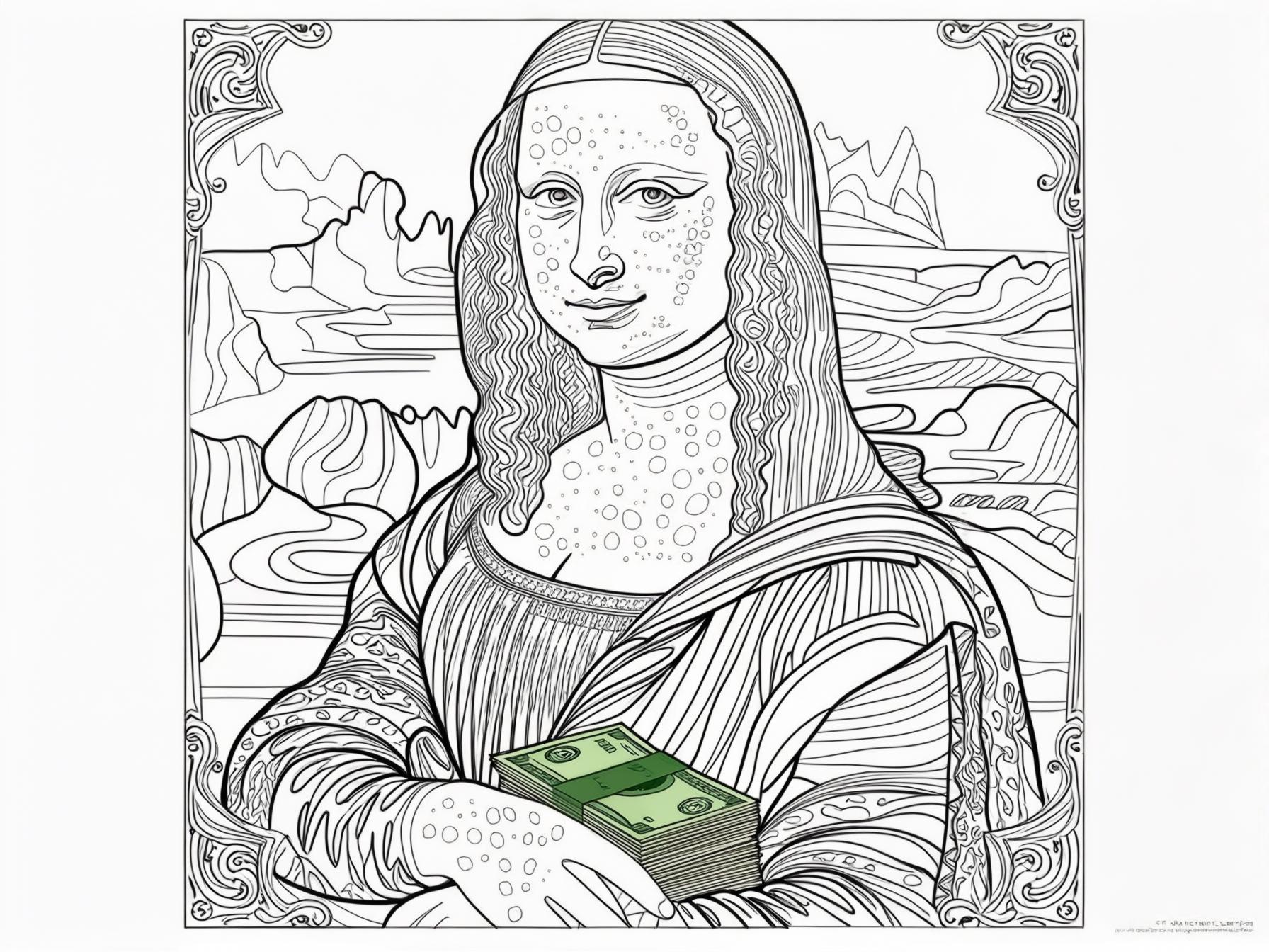 Masterpieces with a Twist Coloring Pages - Cool Coloring Pages