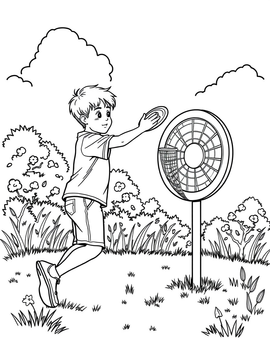 Disc Golf Coloring Pages - Cool Coloring Pages