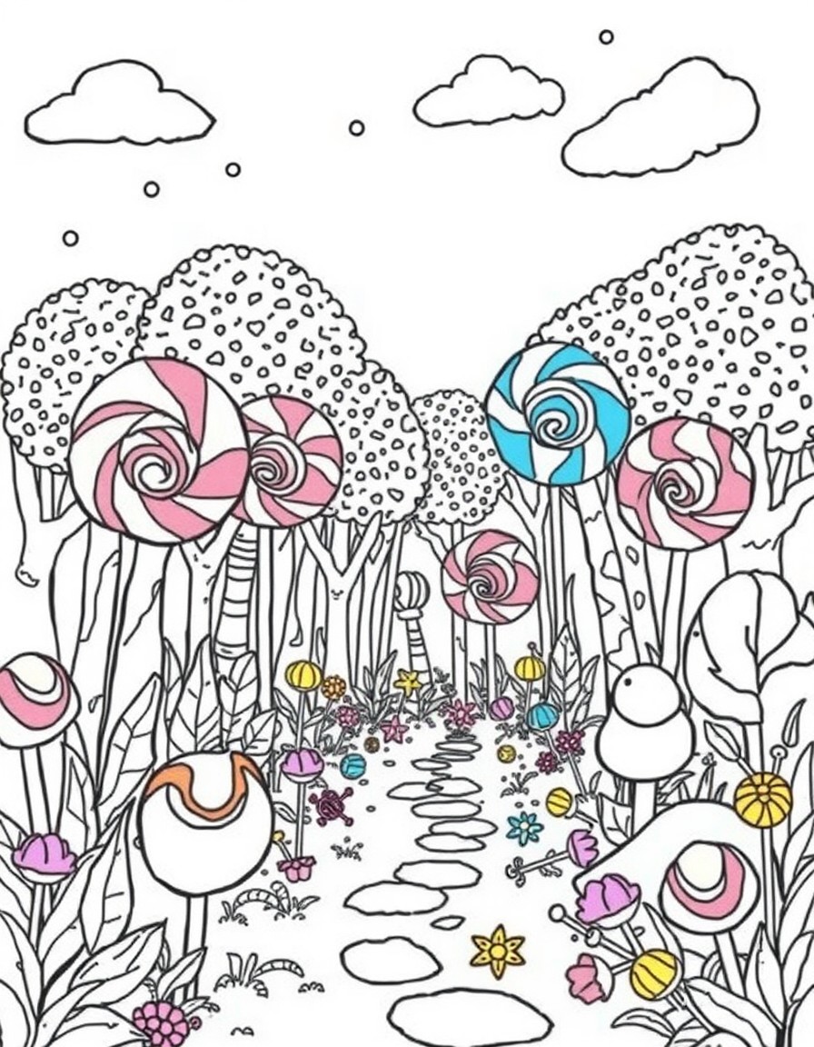 Candy World Coloring Pages - Cool Coloring Pages