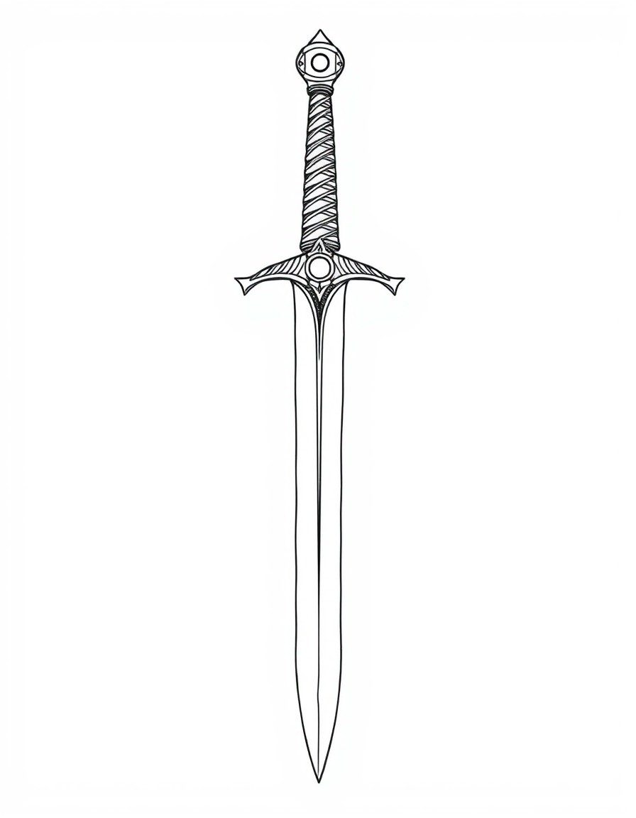 Swords Coloring Pages - Cool Coloring Pages