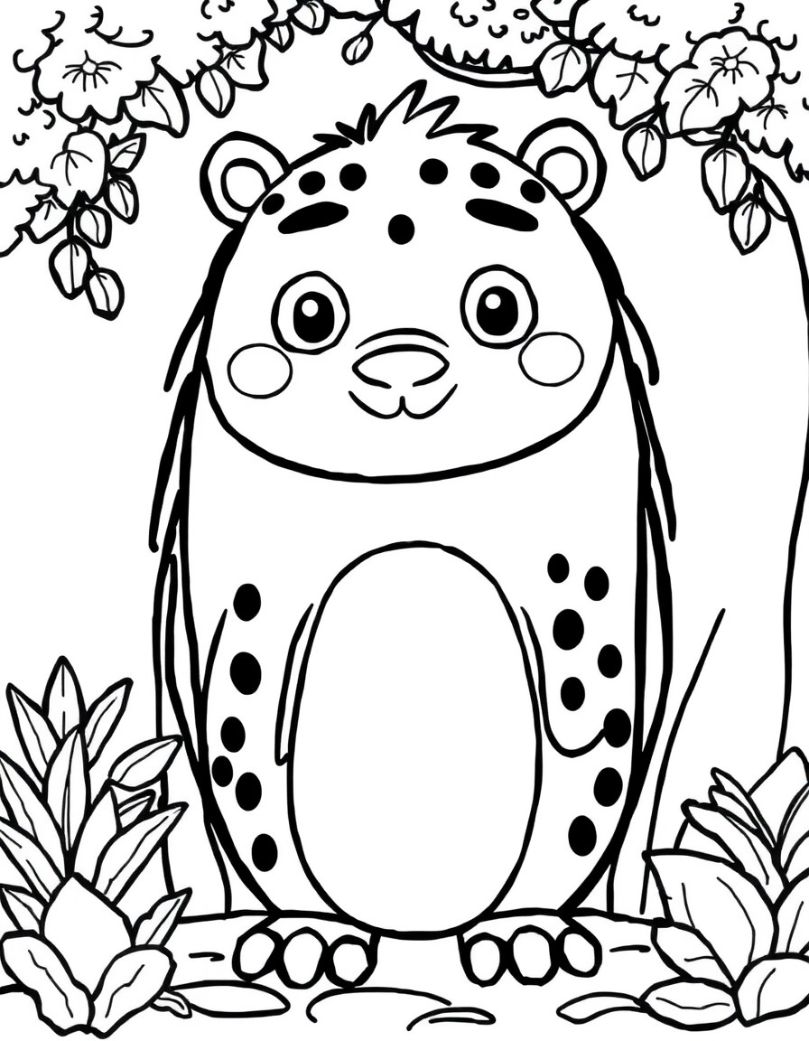 Cute Cartoon Animals Coloring Pages - Cool Coloring Pages