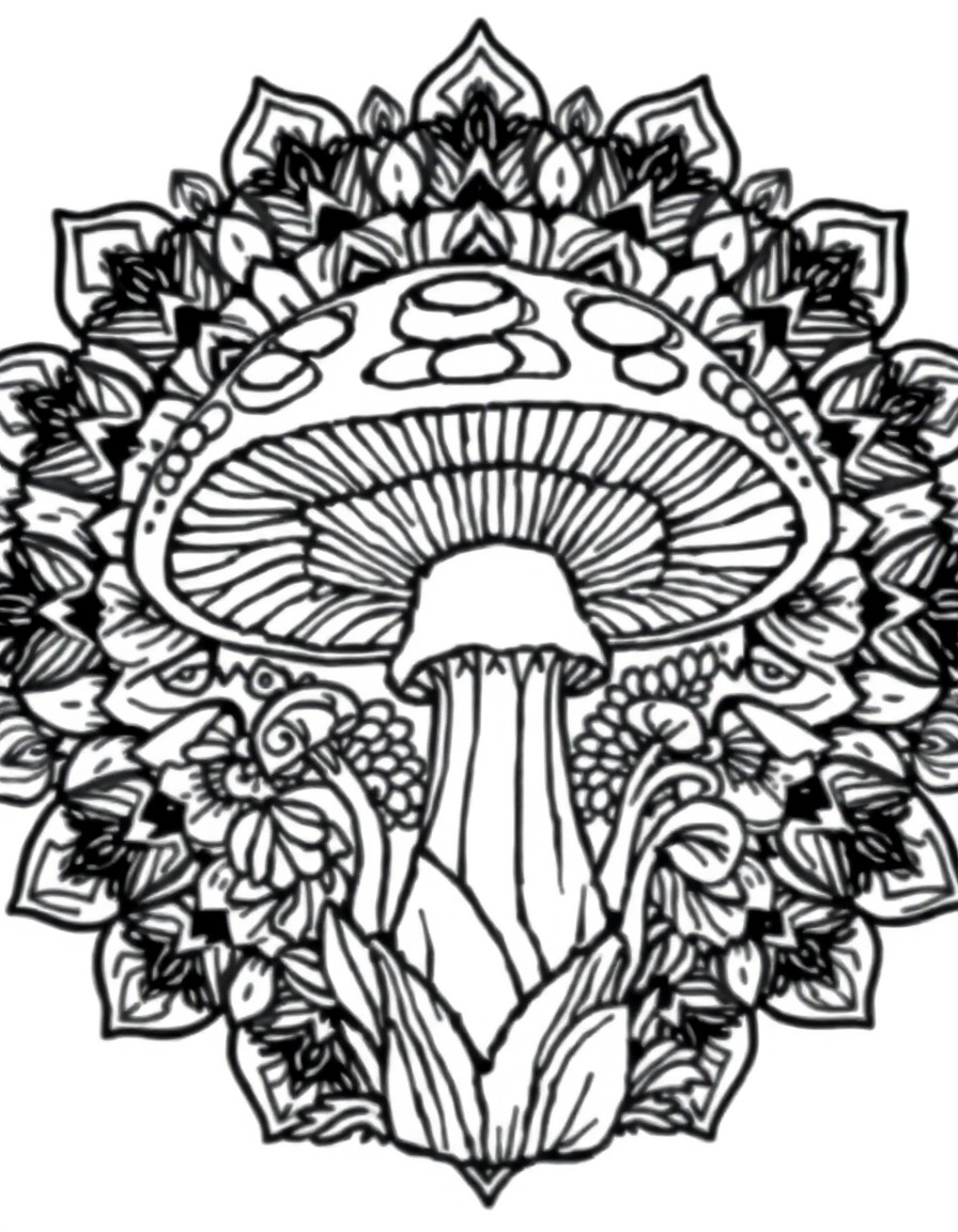 Mushroom Mandalas Coloring Pages - Cool Coloring Pages