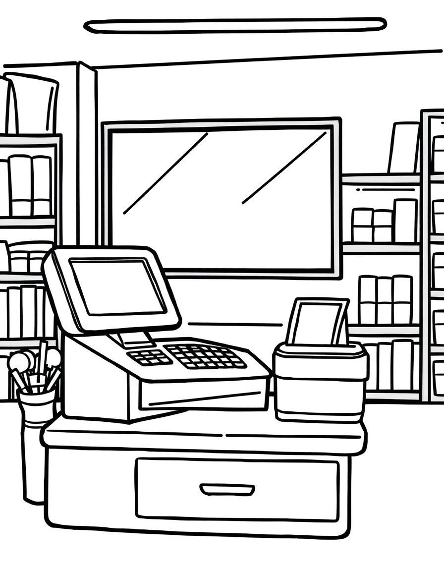 Store and Shop Adventures Coloring Pages - Cool Coloring Pages