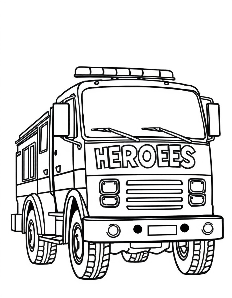 Fire Trucks Coloring Pages - Cool Coloring Pages