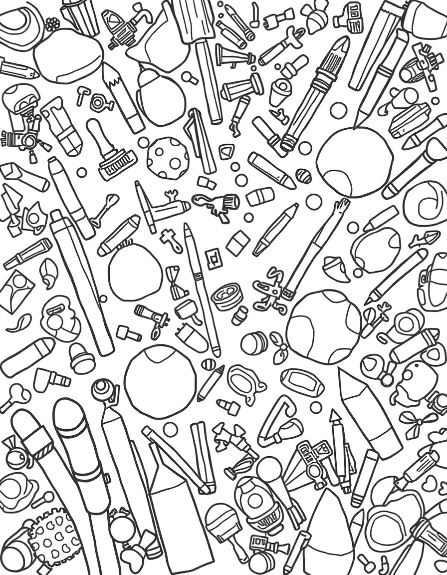 Art Supplies Coloring Pages - Cool Coloring Pages