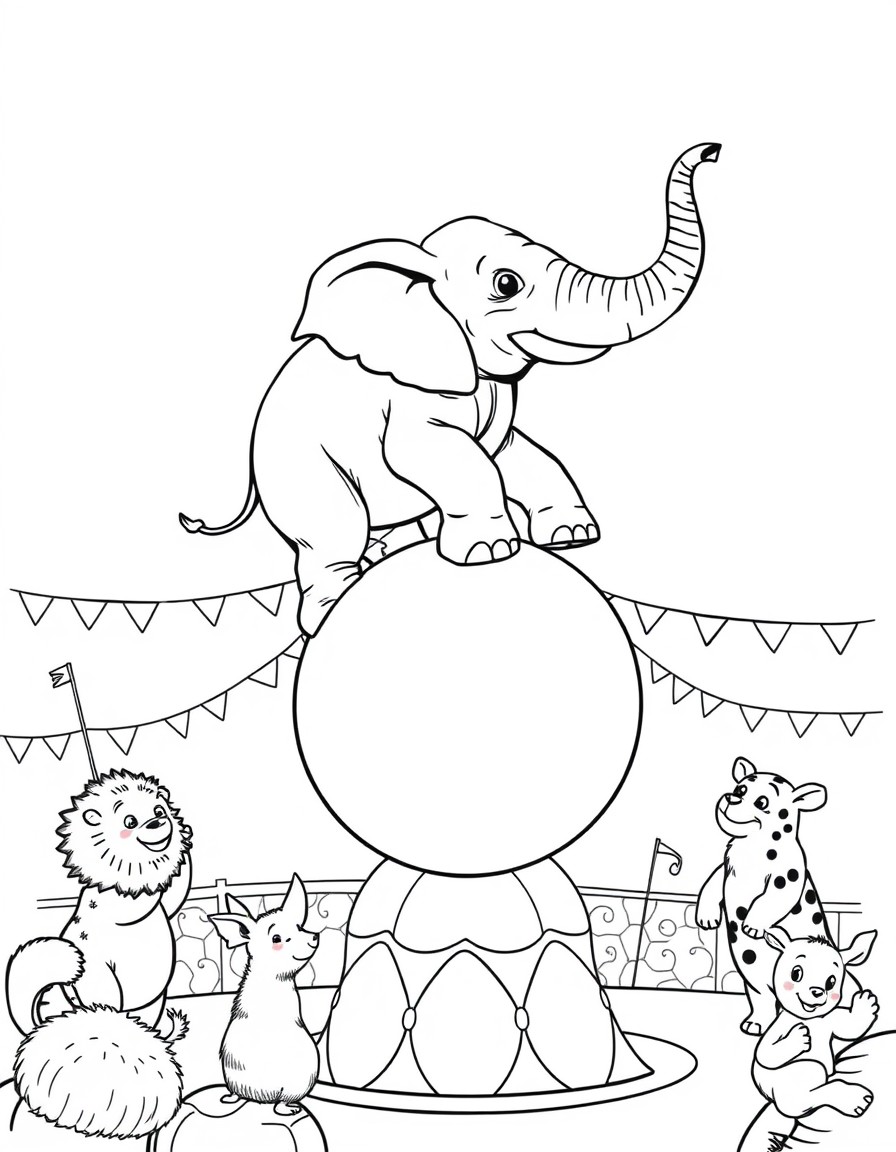 Circus Animals Coloring Pages - Cool Coloring Pages