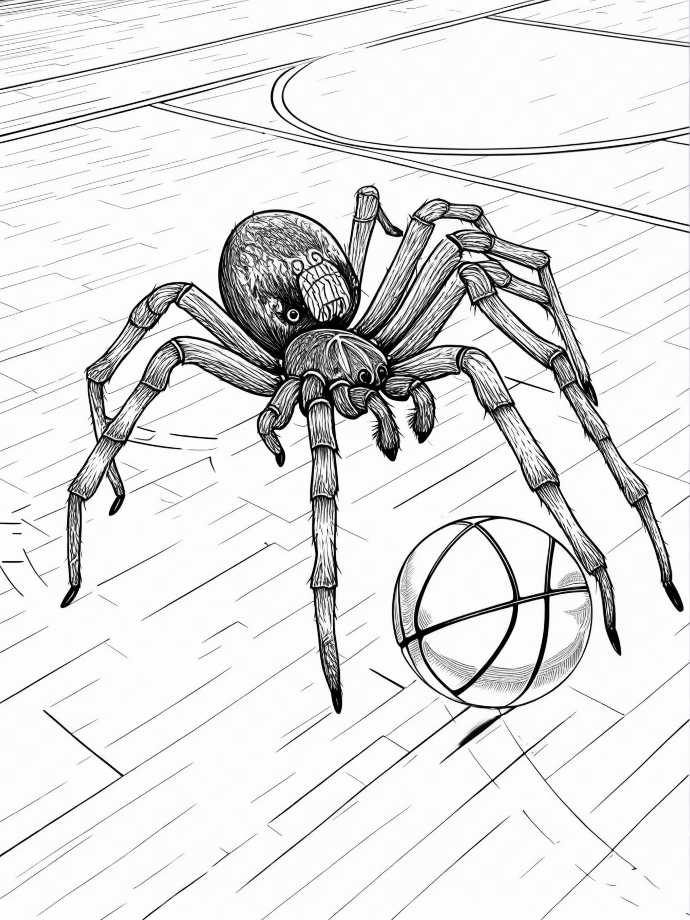 Basketball Spiders Coloring Pages - Cool Coloring Pages