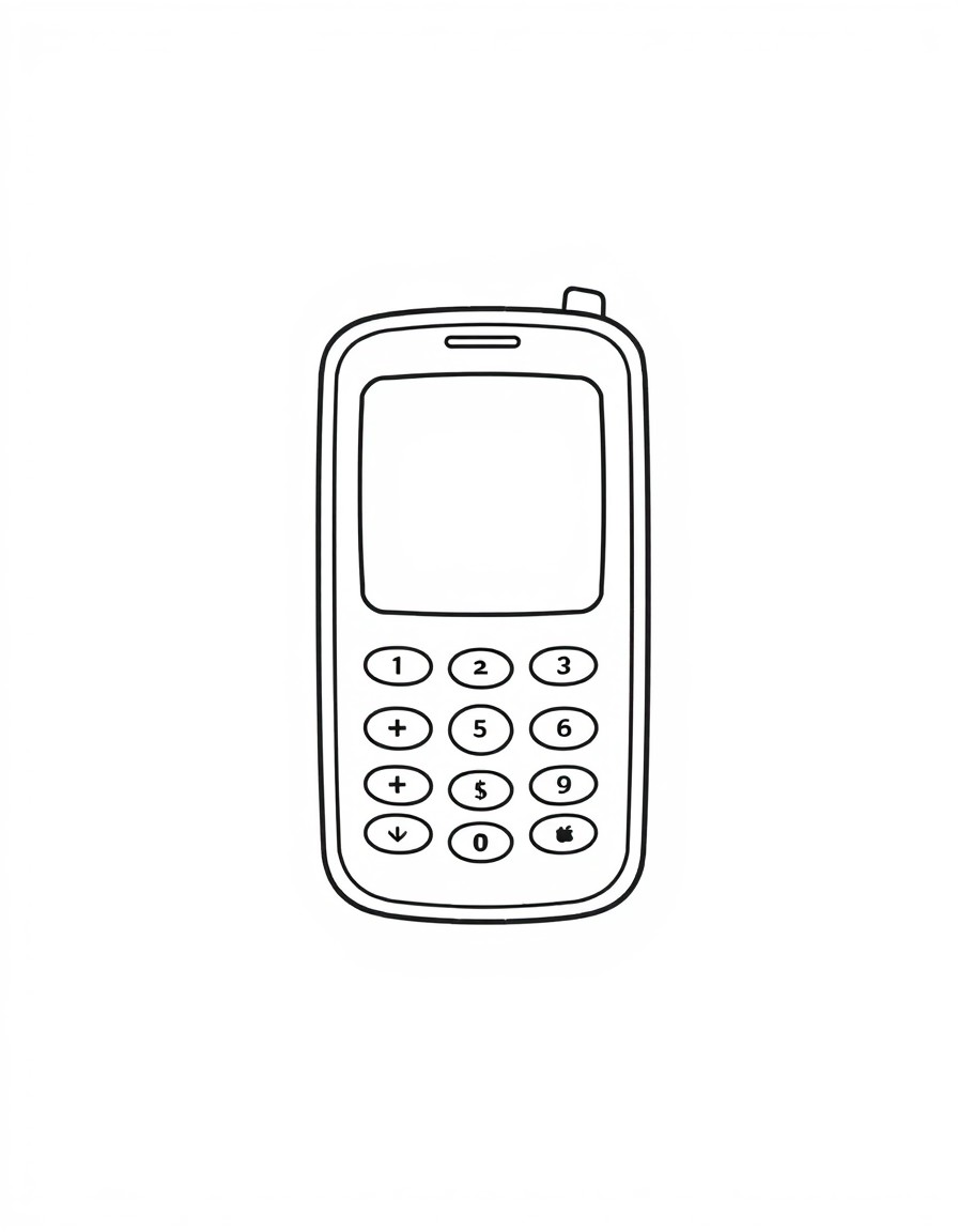 Mobile Phones Coloring Pages - Cool Coloring Pages