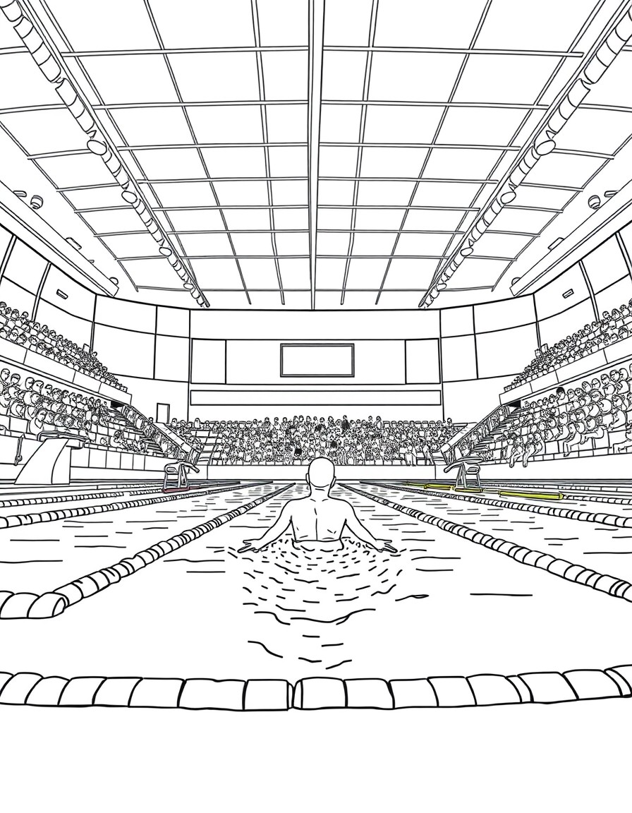 Swimming Competition Coloring Pages - Cool Coloring Pages
