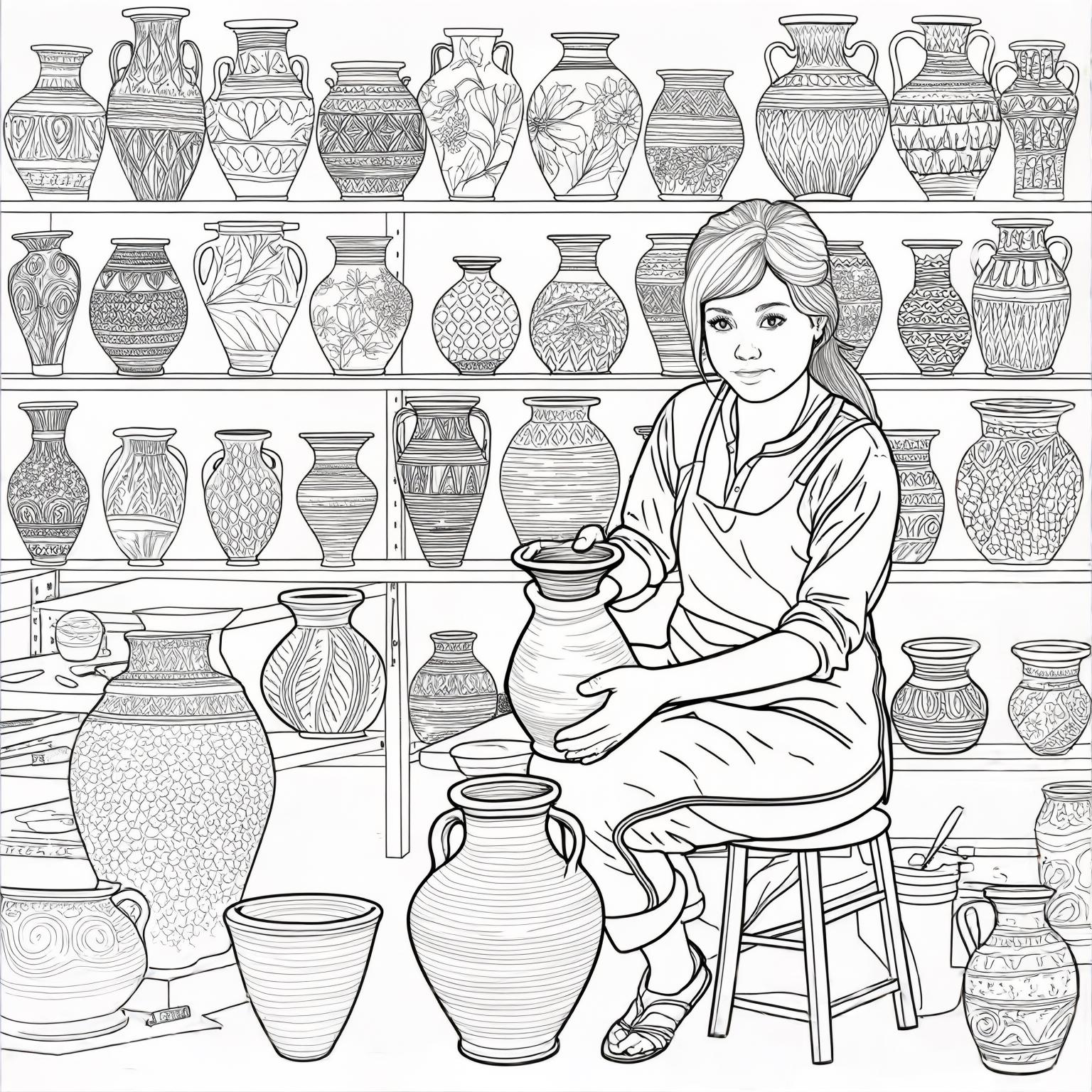 Pottery Workshop Coloring Pages - Cool Coloring Pages