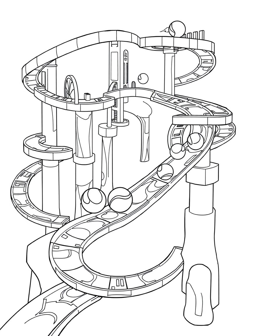 Marble Runs Coloring Pages - Cool Coloring Pages