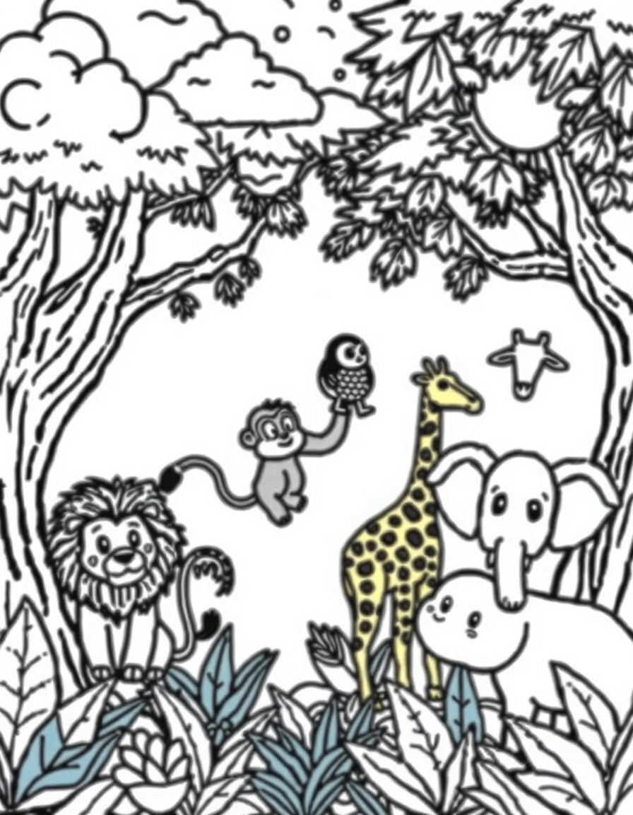 Jungle Animals Coloring Pages - Cool Coloring Pages