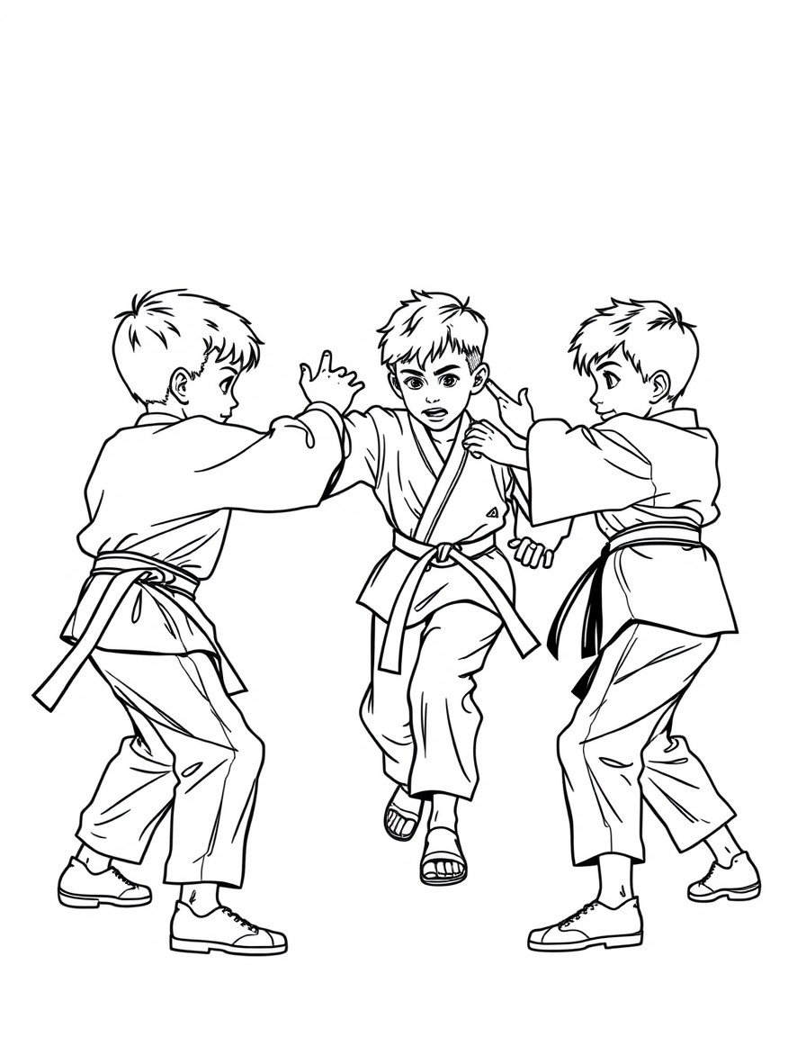 Martial Arts Kids Coloring Pages - Cool Coloring Pages