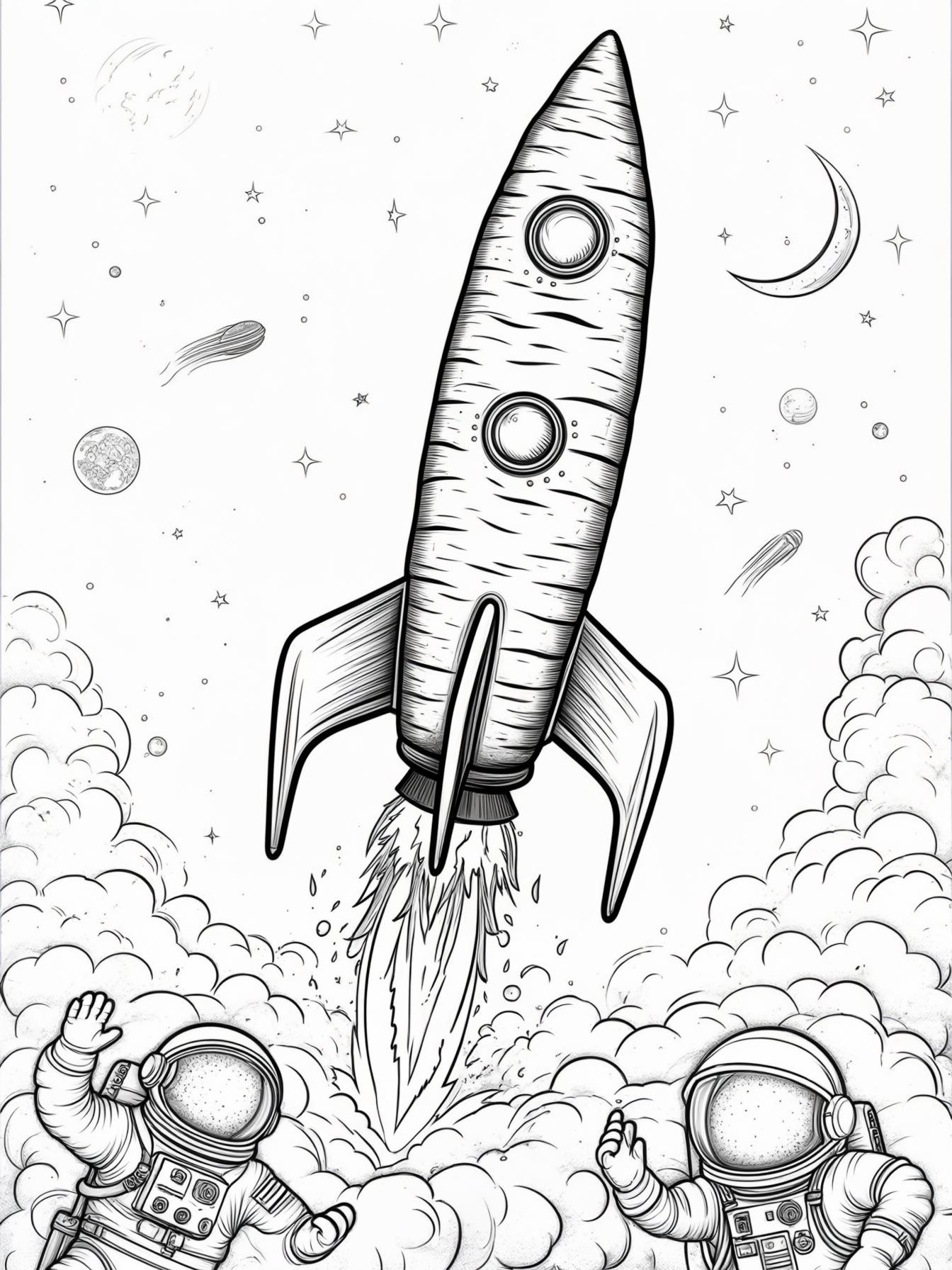 Carrot Space Adventures Coloring Pages - Cool Coloring Pages